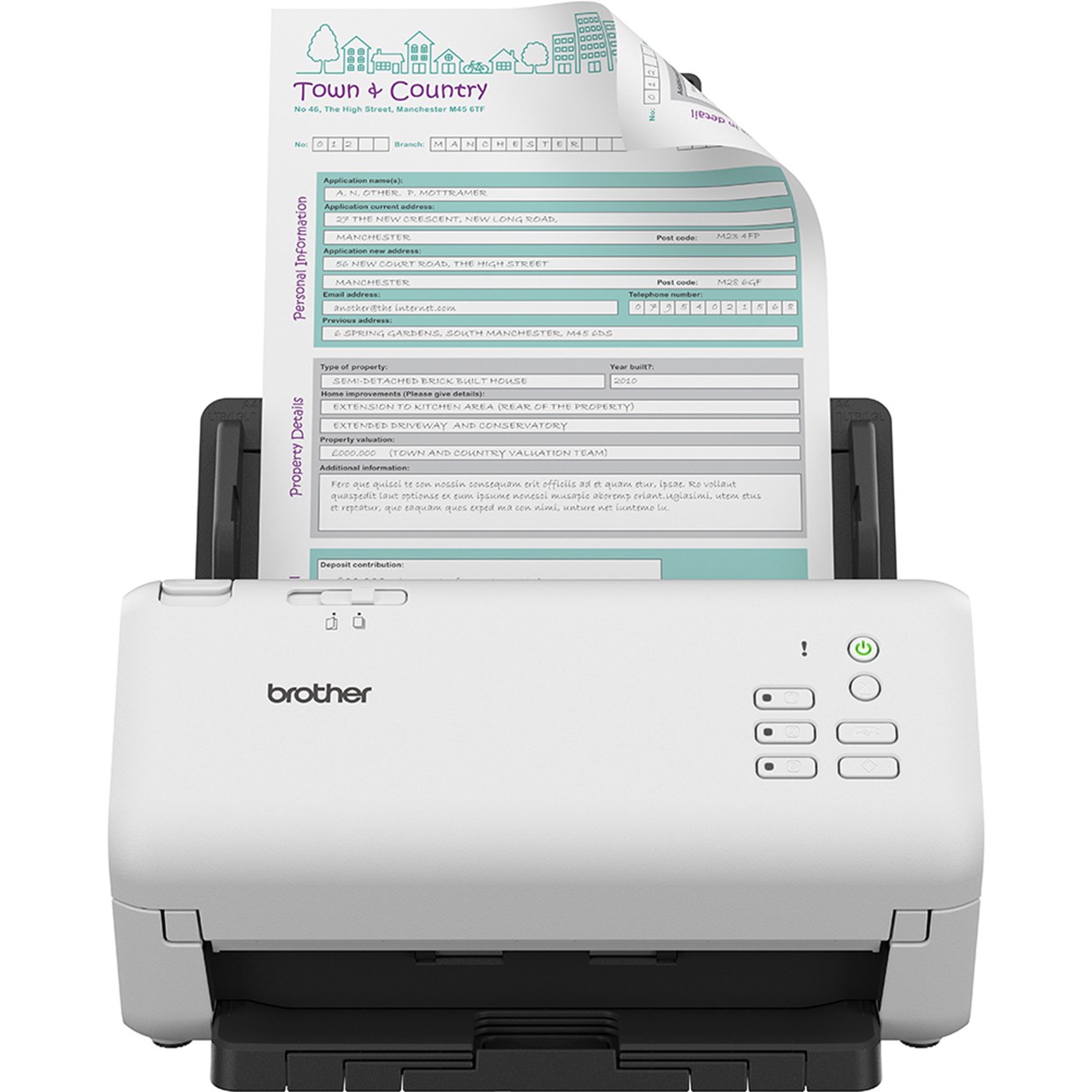 Brother ADS-4300N Desktop Scanner med netkort og duplex - PROconsult